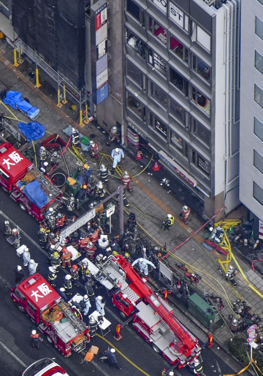 24 confirmed dead after fire at Osaka psychiatric clinic, arson ...